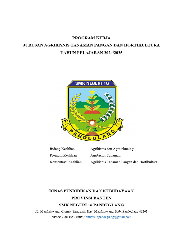 PROGRAM KERJA KAJUR ATPH | PDF