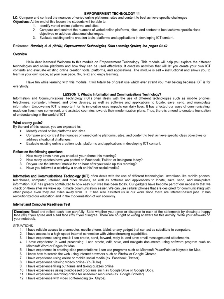 Week 1 Emp Tech | PDF | World Wide Web | Internet & Web