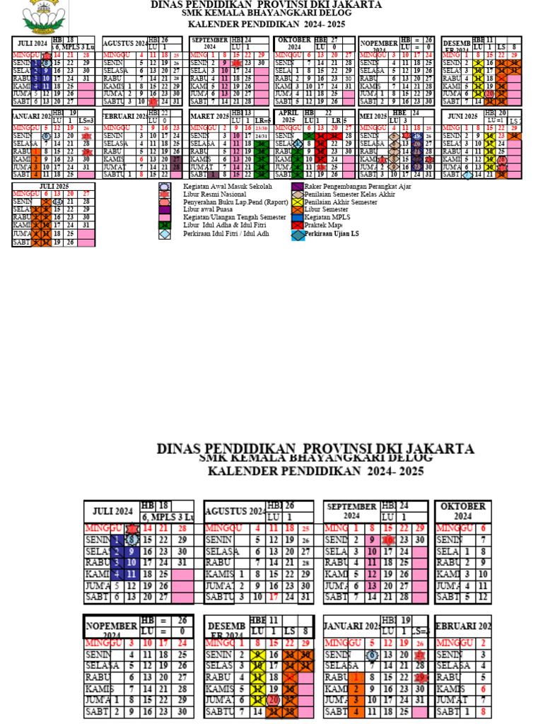 KALENDER PENDIDIKAN 2024 - 2025 Edit | PDF
