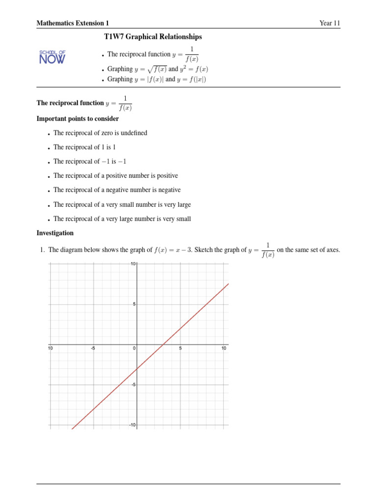 Year 11 Graphical Relationships Guide | PDF | Cartesian Coordinate ...
