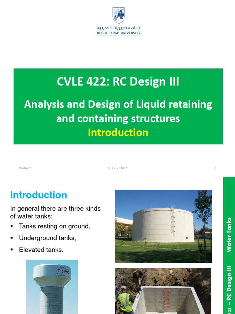Water Tank Design and Analysis Guide | PDF | Concrete | Buoyancy