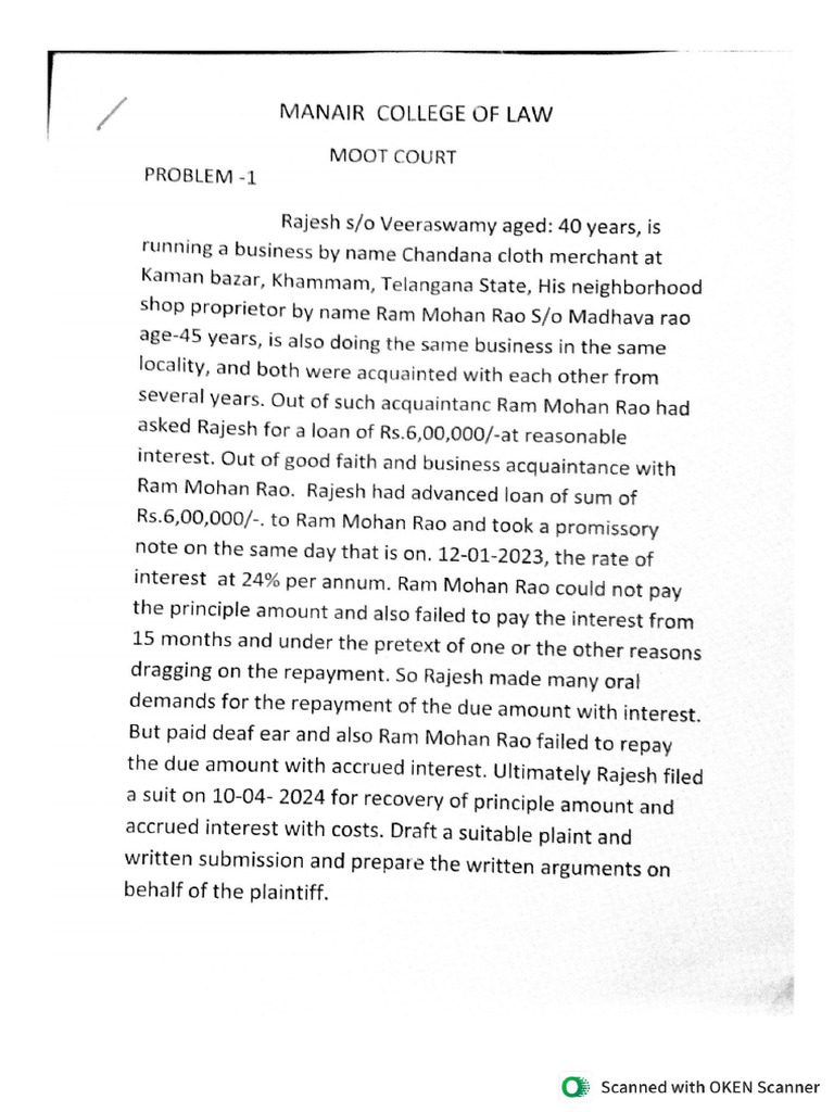 Moot Court Problems | PDF