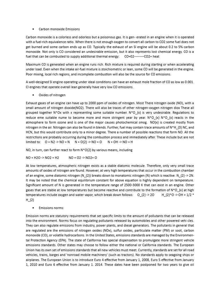 Ic Engine Pdf Exhaust Gas Combustion