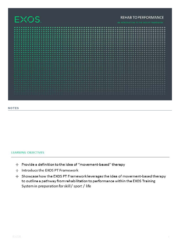 EXOS PT Mentorship Book - 2018 | PDF