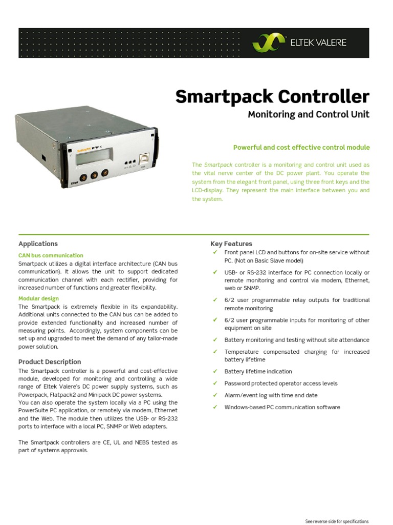 Datasheet Smartpack | Unduh gratis PDF | Personal Computers | Battery ...