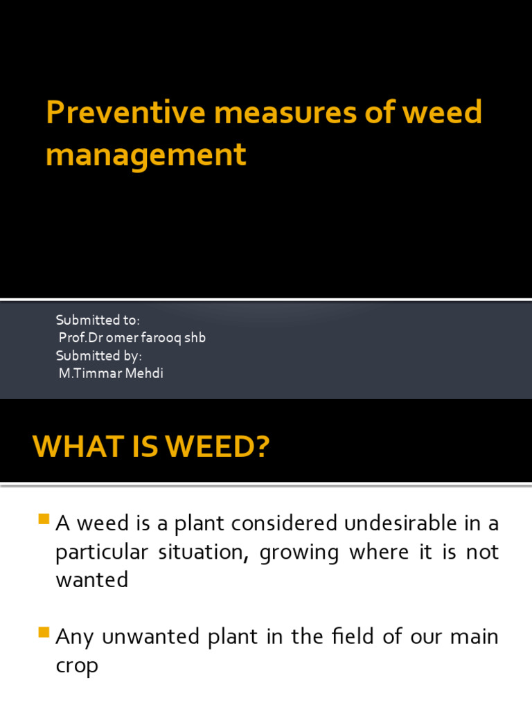 Preventive Weed Control Strategies | PDF | Technology & Engineering