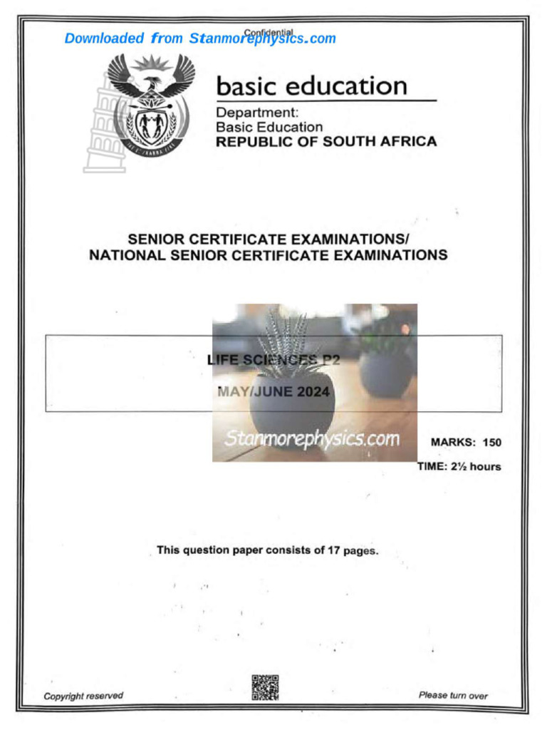 NSC Life Sciences Grade 12 May June 2024 P2 Only | PDF