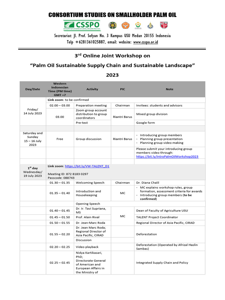 Rundown Online Workshop 2023 - Edit | PDF