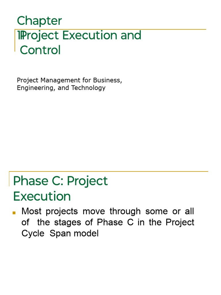 Chapter 12 Project execution and control | PDF | Software Development Process | Business