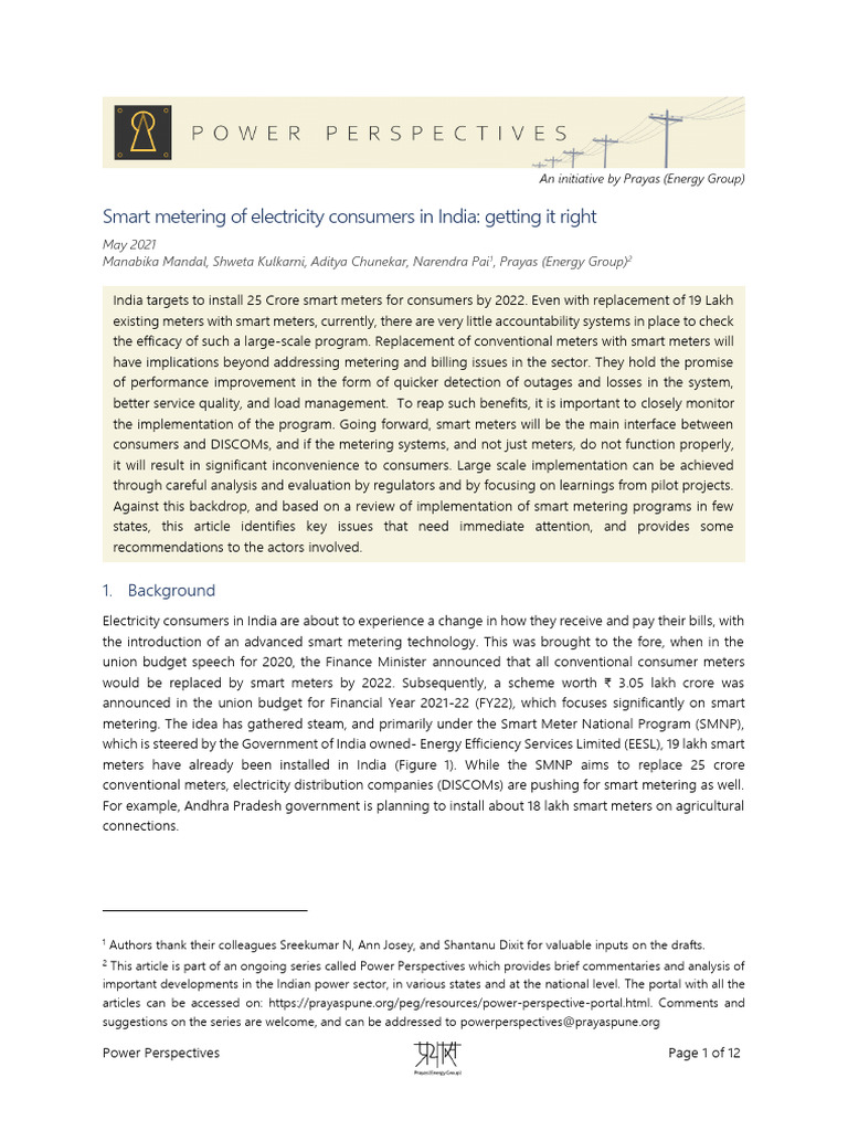 Smart Metering GettingItRight-PPP | PDF | Smart Grid | Subsidy