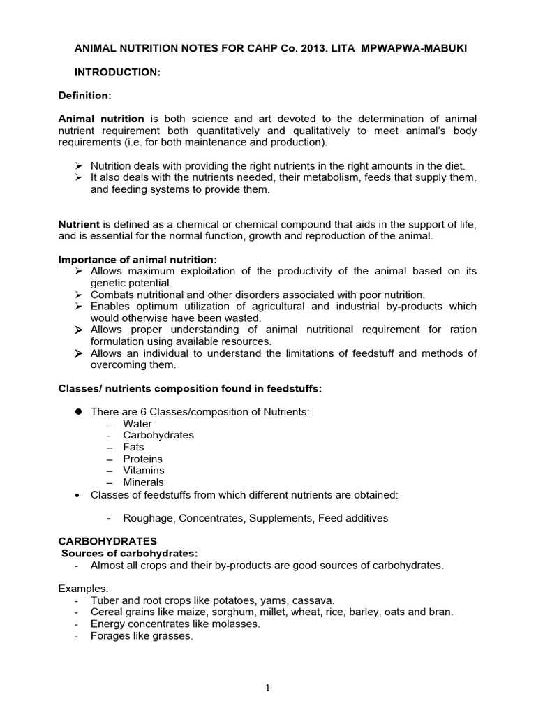 Animal Nutrition Cahpc 2012-Mabuki | PDF | Digestion | Ruminant