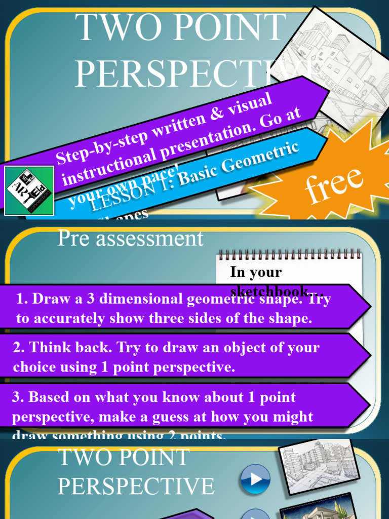 Two Point Perspective: Geometric Shapes | PDF
