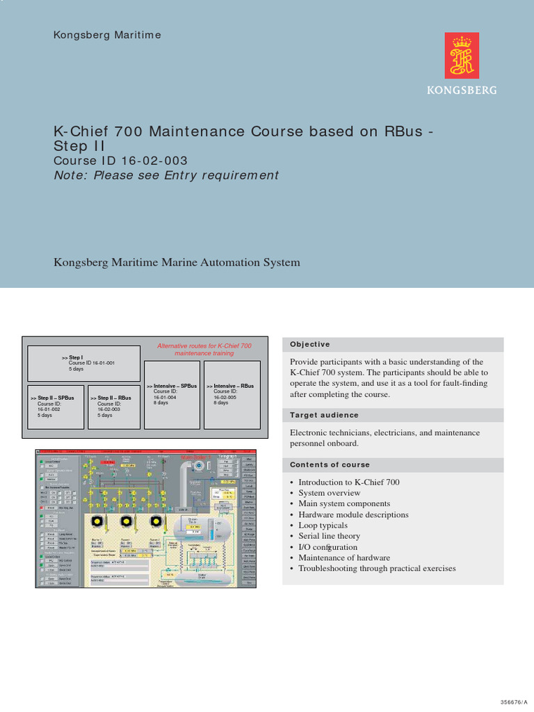 K Chief 700 Maintenance Course Based On | PDF