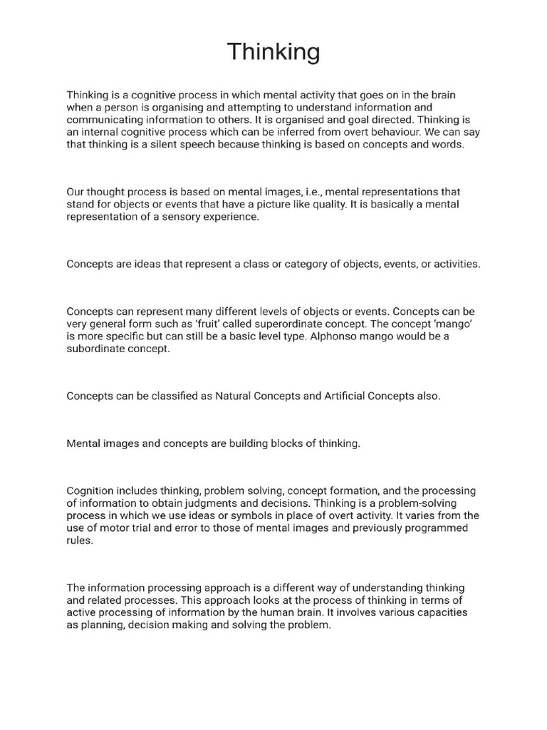 Thinking | PDF