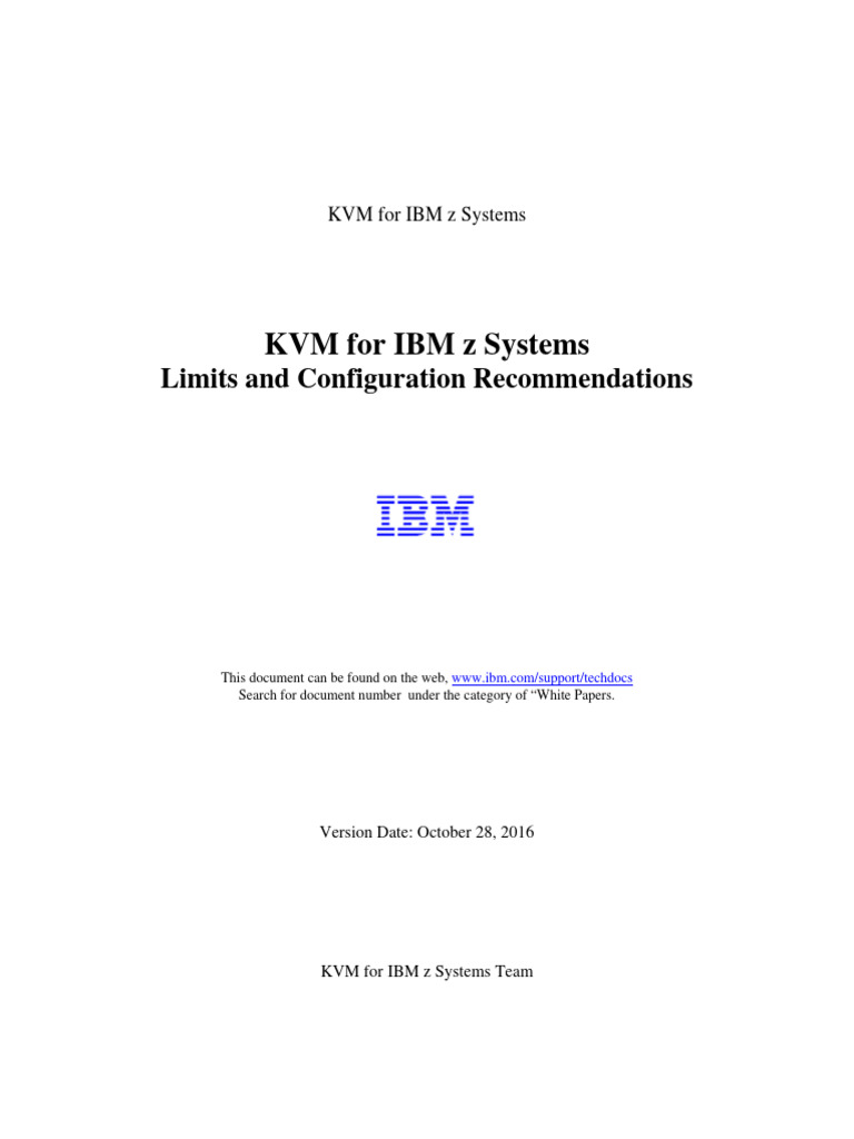 KVM For IBM Z Systems v1.1.2 Limits | PDF | Intel | Microsoft Windows