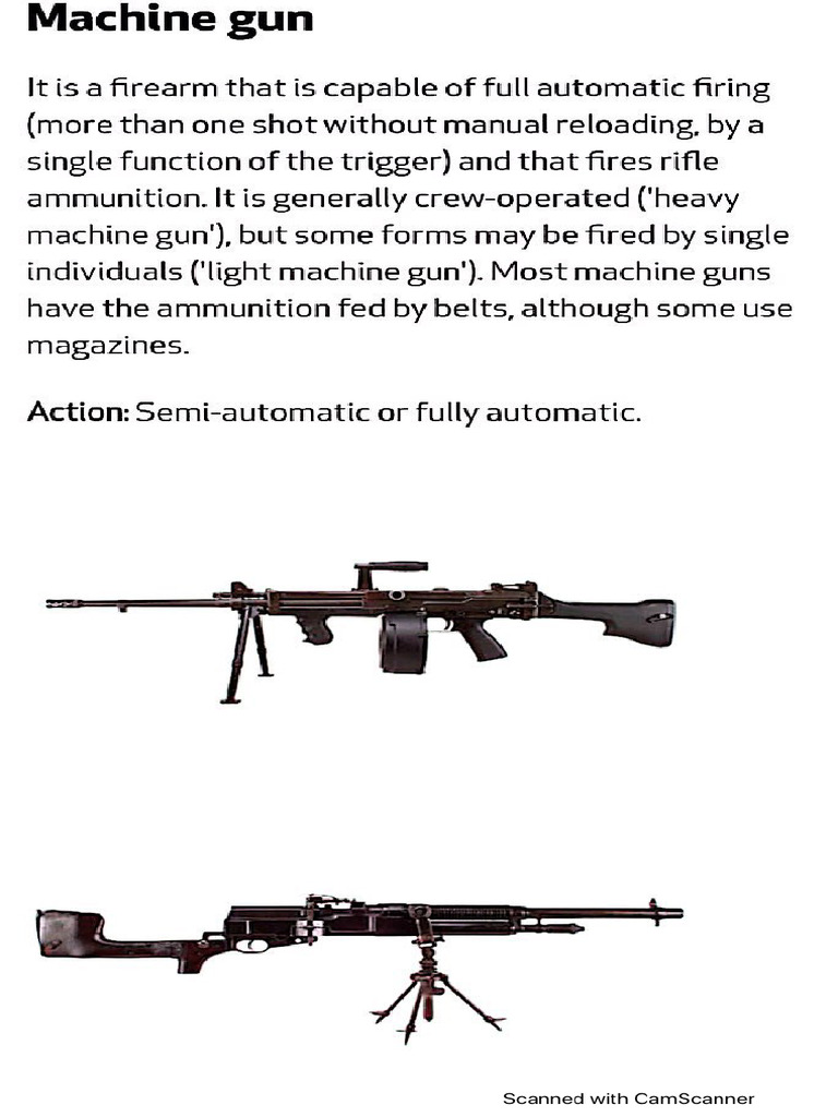 Types Of FireArms | PDF