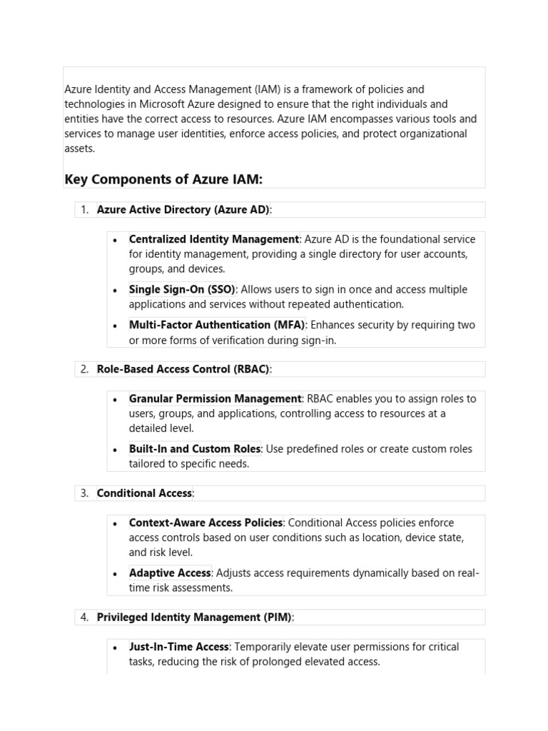 Azure IAM | PDF | Security | Computer Security