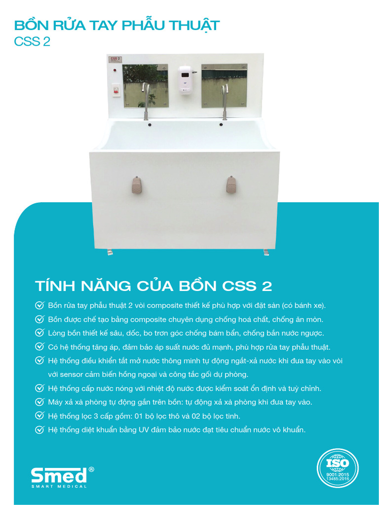 Catalogue Bồn rửa tay phẫu thuật CSS2 | PDF
