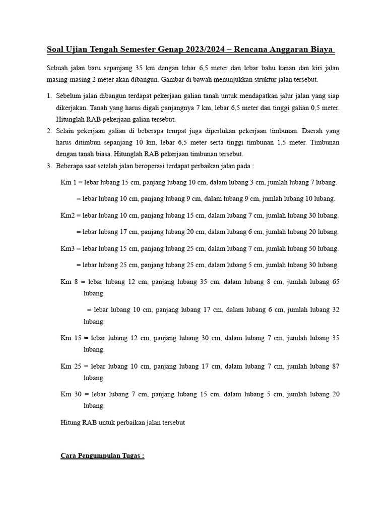 Soal Uts Rab | PDF | Griya & Taman