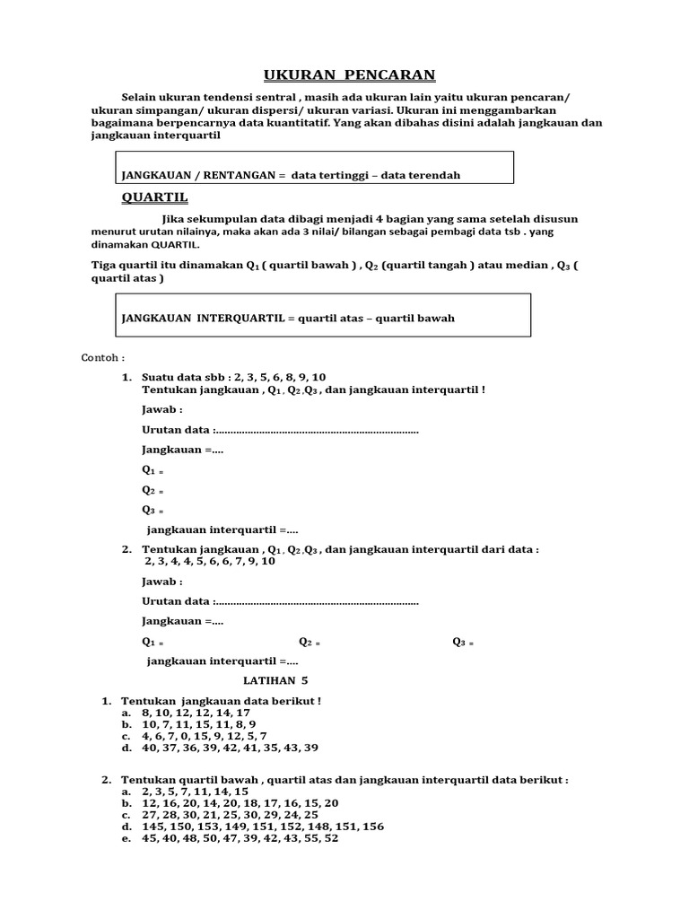 UKURAN PENCARAN | PDF