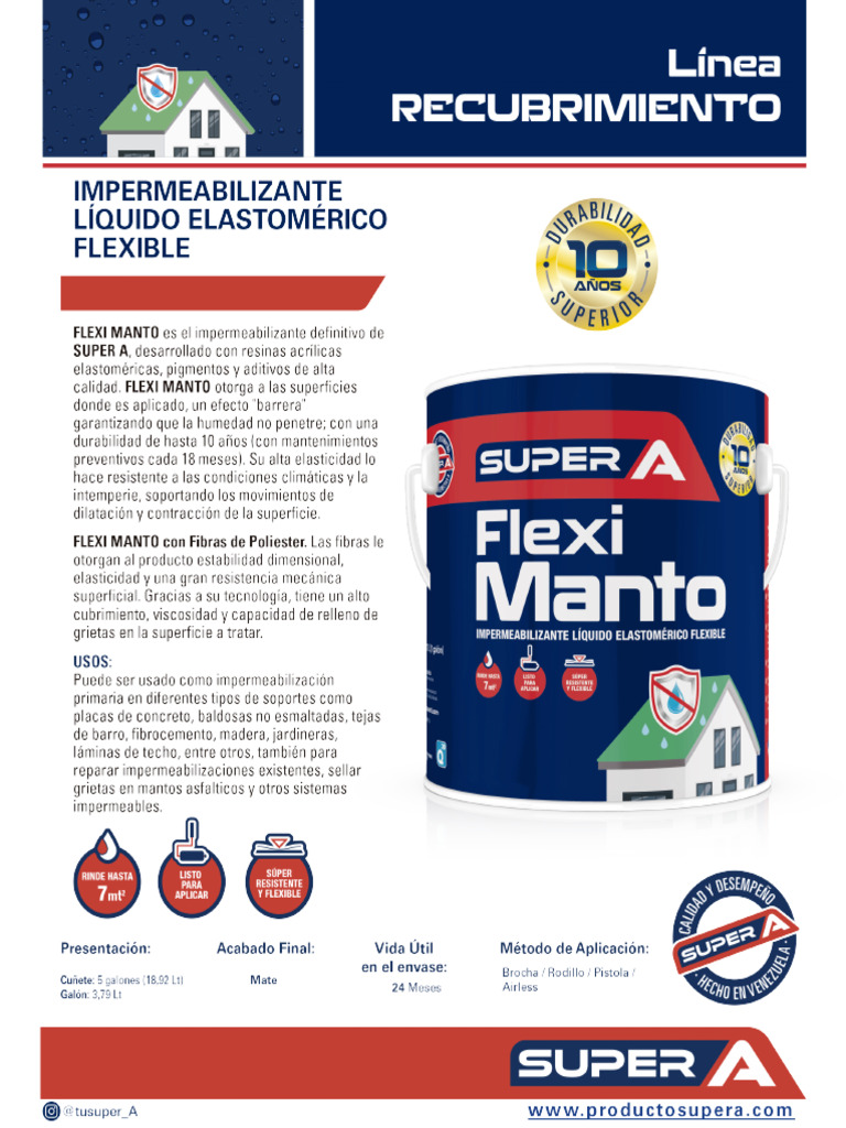 FICHA-TECNICA-FLEXI-MANTO | PDF