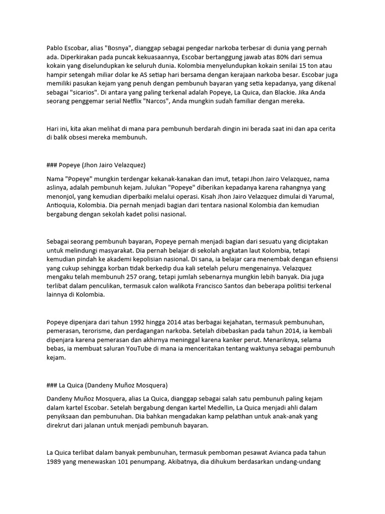 Pablo Escobar | PDF