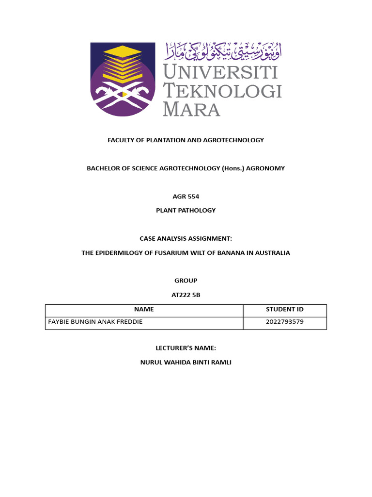 Case Analysis Agr 554 Faybie | PDF | Biology | Botany