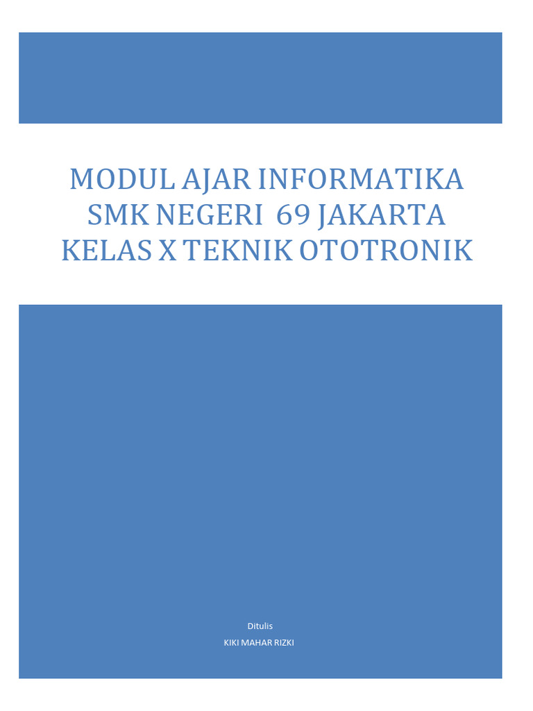 Modul Ajar Informatika Teknologi - Kiki Algoflow | PDF