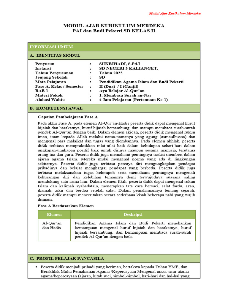 Modul Ajar | PDF | Karier & Perkembangan