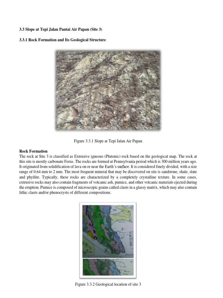 Geological Analysis of Tepi Jalan Pantai | PDF | Rock (Geology) | Geology
