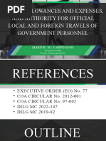 EO 77: Travel Allowances for Officials | PDF | Government | Social ...