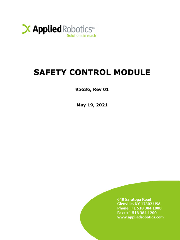 REV01 - Safety Control Module | PDF | Relay | Switch
