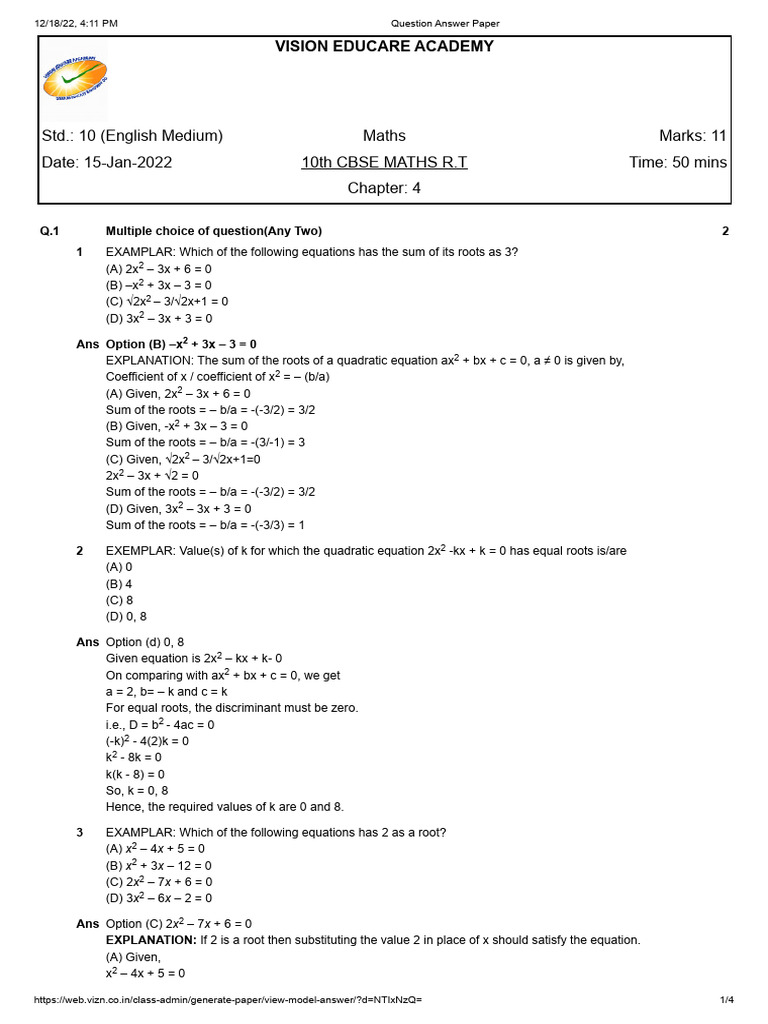 Quadratic Equation Infographics | PDF | Quadratic Equation | Mathematics