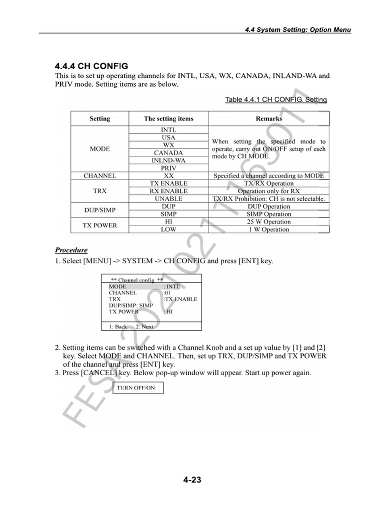 FM-8800 - CH Config | PDF