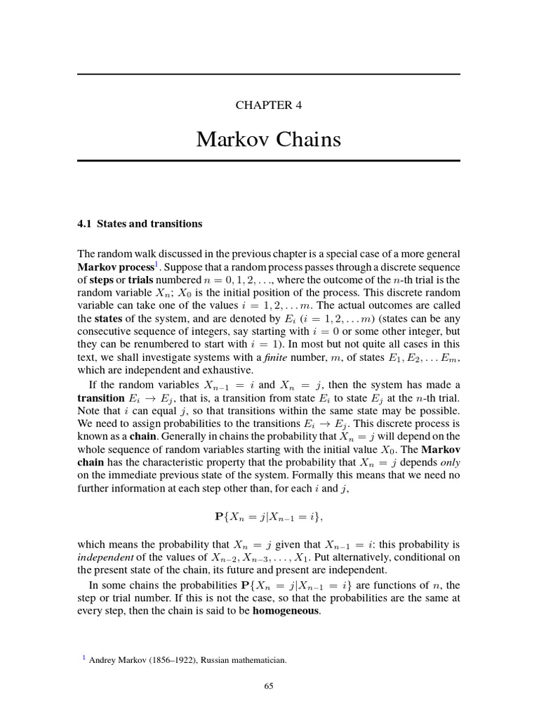 Markov Chain | PDF | Markov Chain | Matrix (Mathematics)