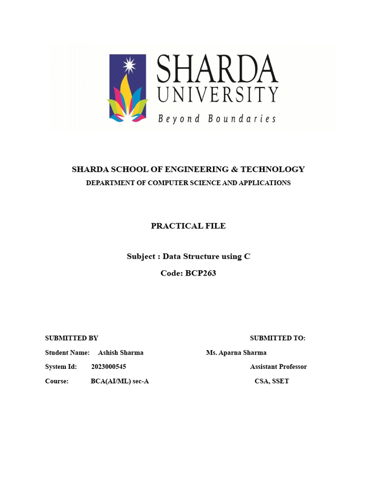 Dsa Lab File | PDF | Computer Programming | Algorithms And Data Structures Dsa Lab File | PDF | Computer Programming | Algorithms And Data Structures
