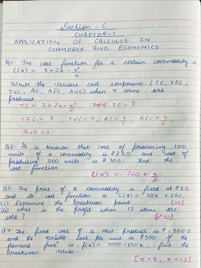 Section C chapter 1 notes | PDF