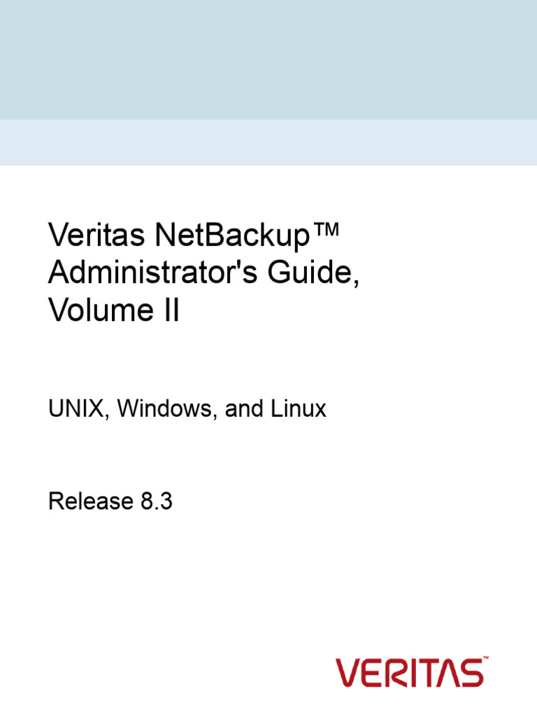 NetBackup83 AdminGuideII Server | PDF | Backup | Virtualization