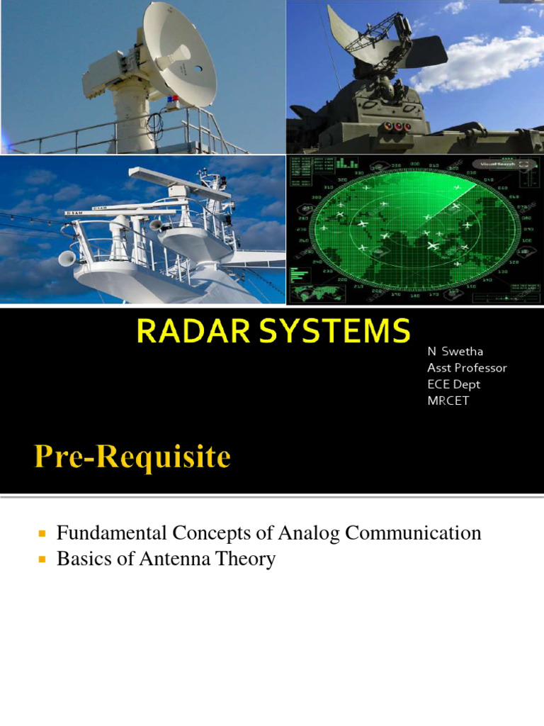 RS UNIT-1PPT (1) | Download Free PDF | Radar | Amplifier