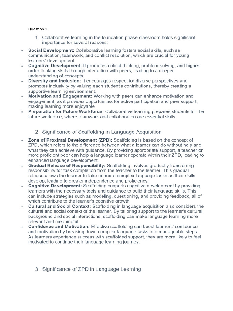 EML1501 ASS3 NOTES | PDF | Learning | Language Development