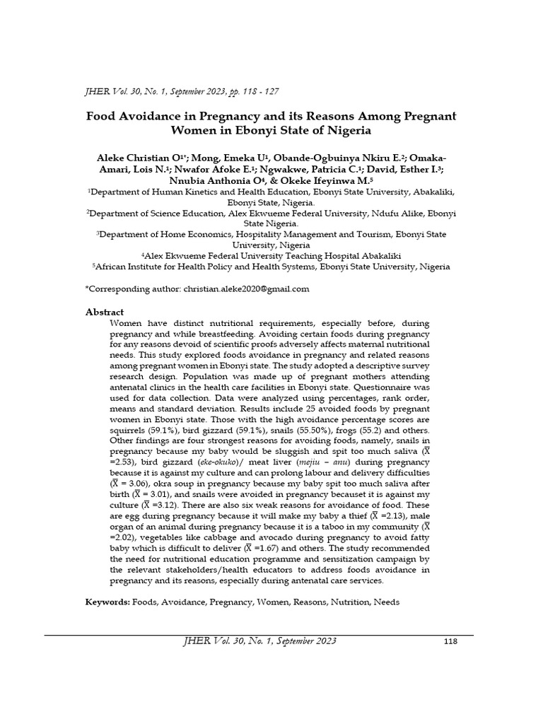 J Her Ale Ken Mong 202309 | PDF | Pregnancy | Malnutrition