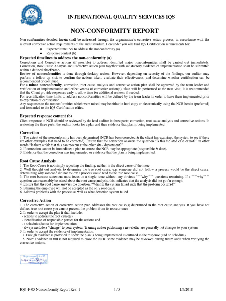 AC Heavy Transportation NCR 2024 | PDF | Audit | Iso 9000