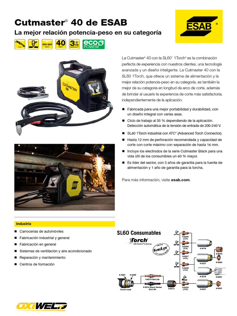 Cortadora Plasma Cutmaster 40 | PDF | Informática