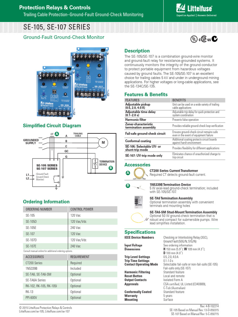 SE 105 107 Datasheet-3312774 | PDF | Electrical Equipment | Electrical Engineering