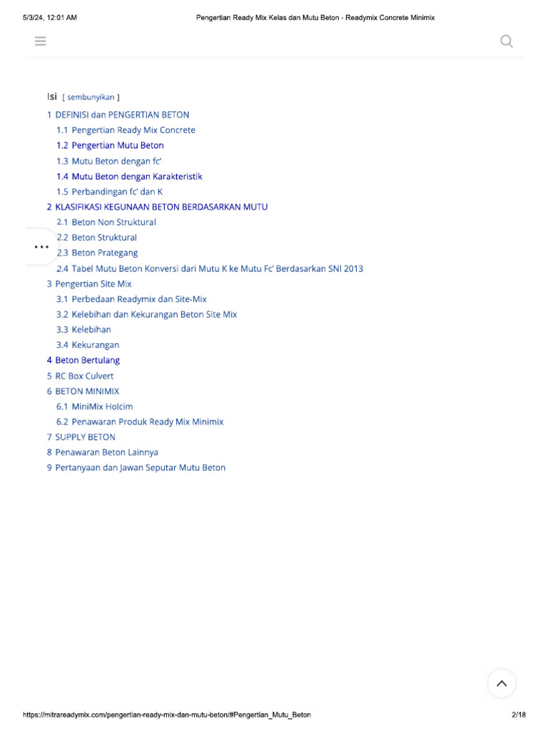 Mutu Beton | PDF