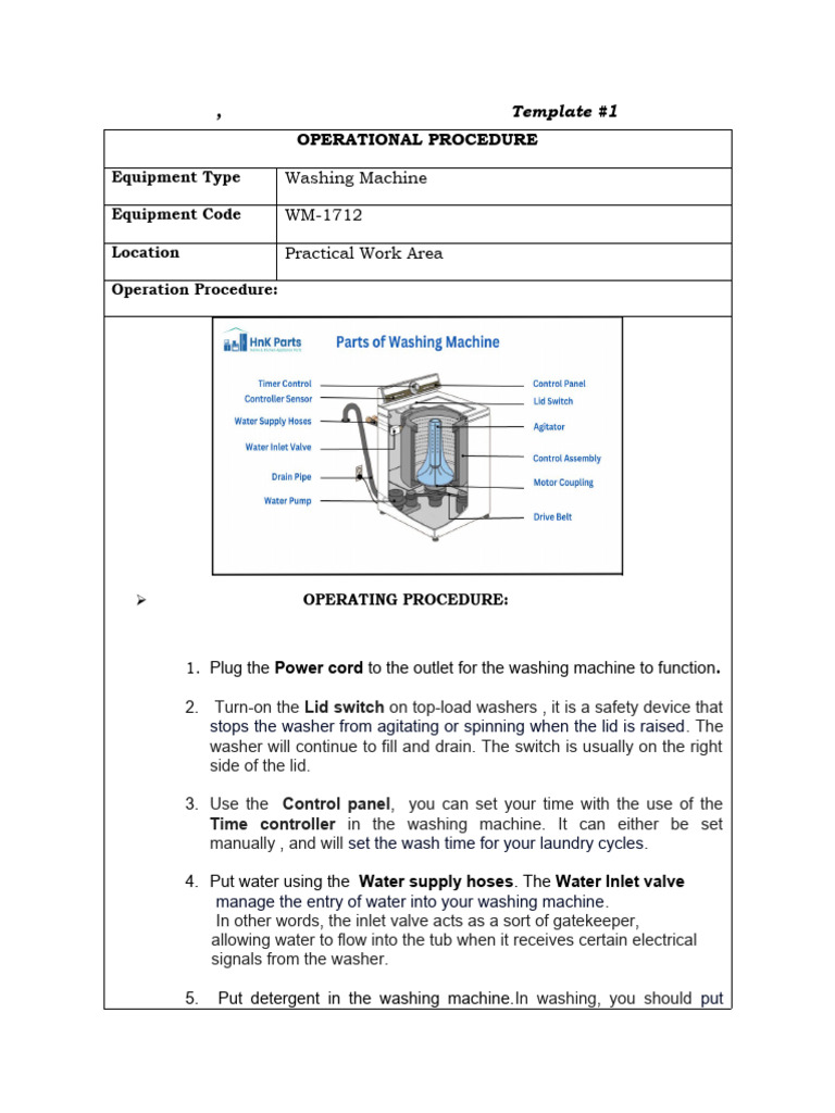 Operational Procedure-Final | PDF