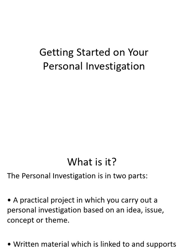 A Level Art Personal Investigation Guide | PDF | Image | Drawing