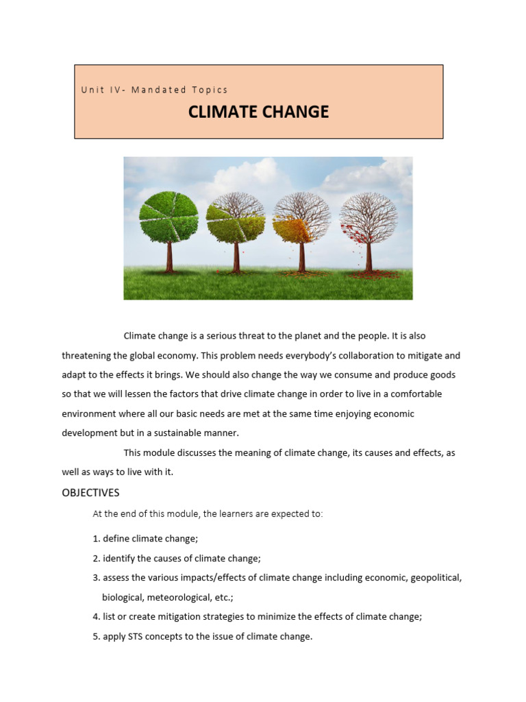 STS Module 11 - Climate Change | PDF | Climate Change | Greenhouse Gas