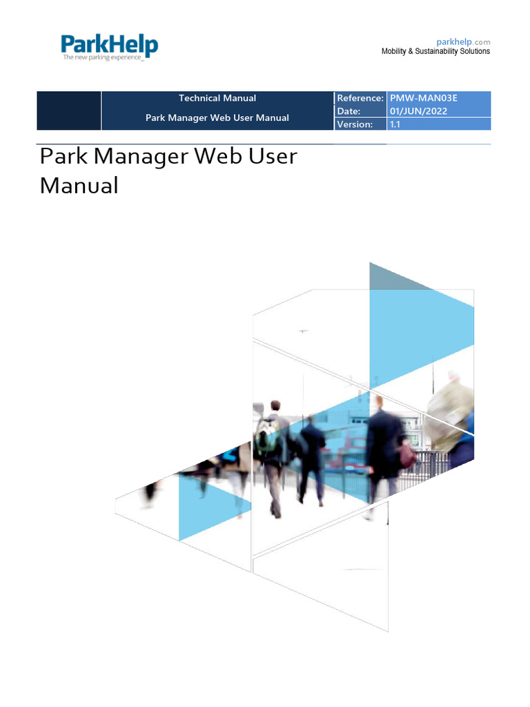 PMW-MAN03E ParkManager Web User Manual | PDF | Menu (Computing) | Software
