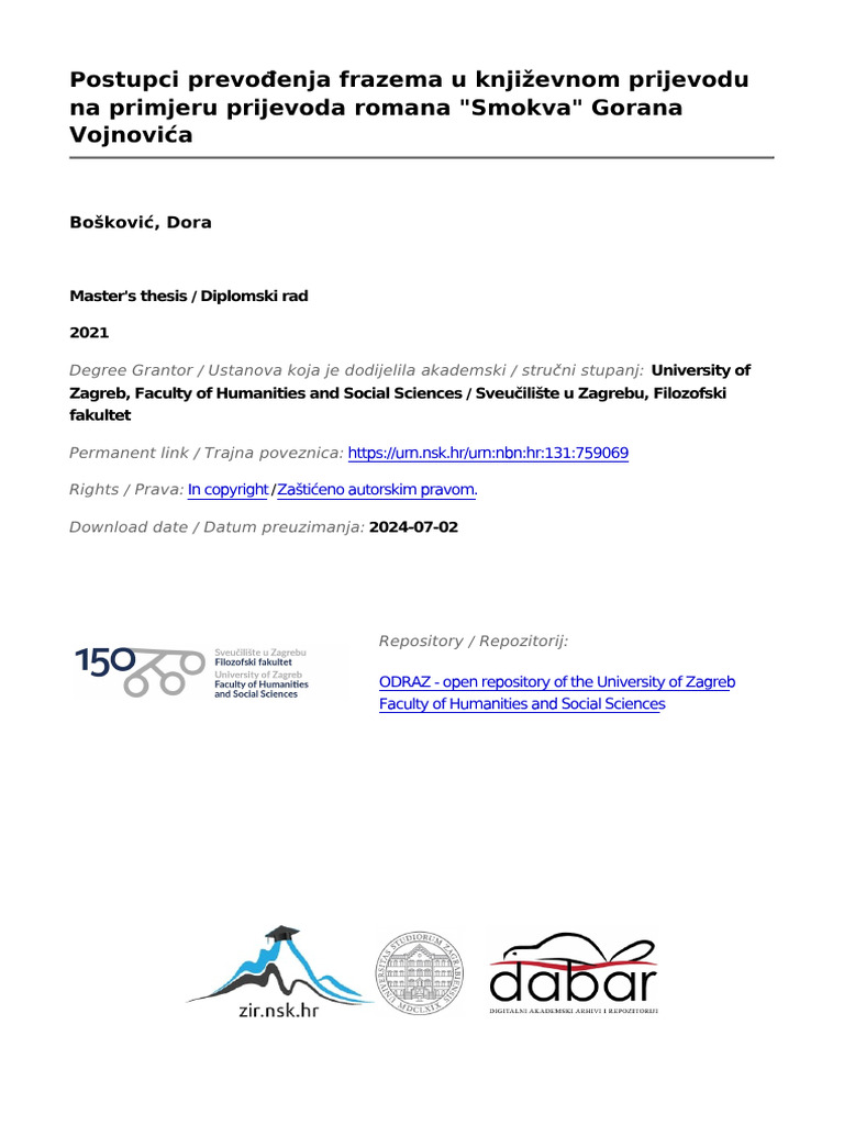 Boskovic Diplomski Rad | PDF